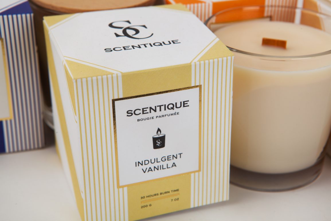 Изящная упаковка для свечей Scentique от Offset Group — Бумага и дизайн